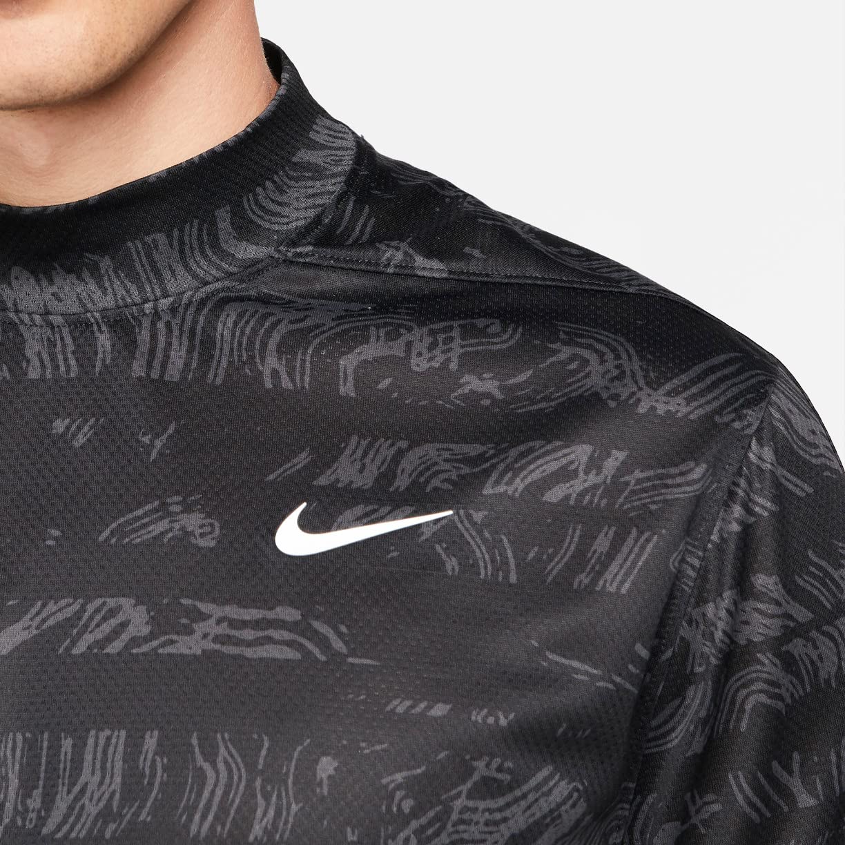 Nike Dri-FIT ADV Tiger Woods Men's Mock-Neck Golf Polo Shirt (as1, Alpha, l, Regular, Regular)