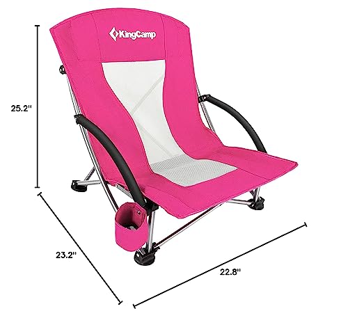 KingCamp KC3841 Camping Chair, One Size, DARKROSE_Low BACK-1-VSVC