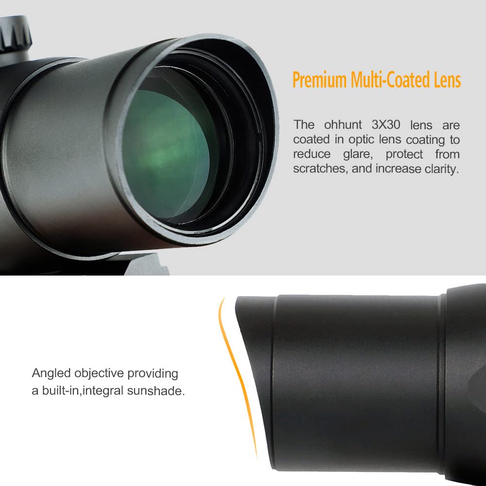 ohhunt 3X Prism Scope 3x30 Rifle scopes Black