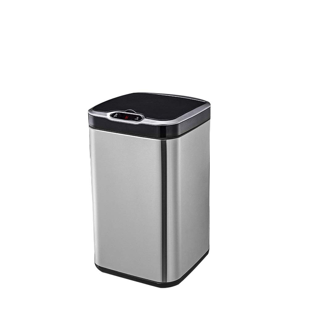 JFGJL Stainless Steel Big Kitchen Bathroom Trash Can Recycle Storage Waste Bin Bedroom Trash Can Garbage Bin
