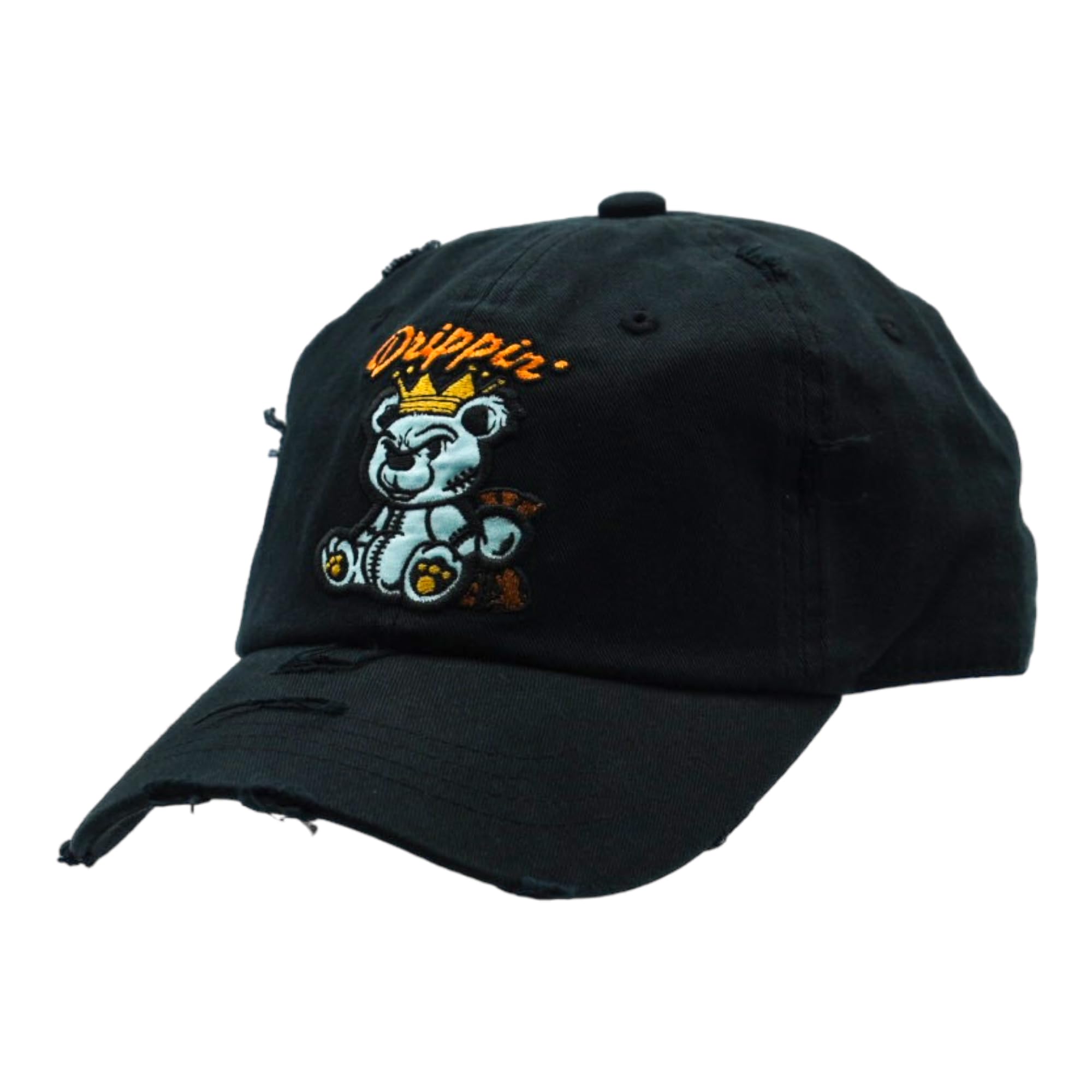 MU:KA: Bear Embroidered Graphic Baseball Cap Adjustable Cotton Dad Hat for Men and Women (Voodoo Bear (Royal))