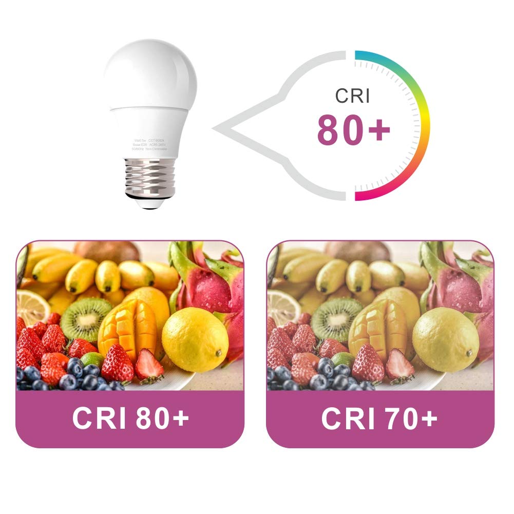 Lifeholder LED Refrigerator Light Bulbs, A15 5W 6000K Daylight Bulbs, E26 LED Bulb 120V 45W Equivalent Waterproof Fridge Bulbs, Energy Saving Bulbs for Home; Kitchen Lighting, Non-Dimmable (4 Packs)