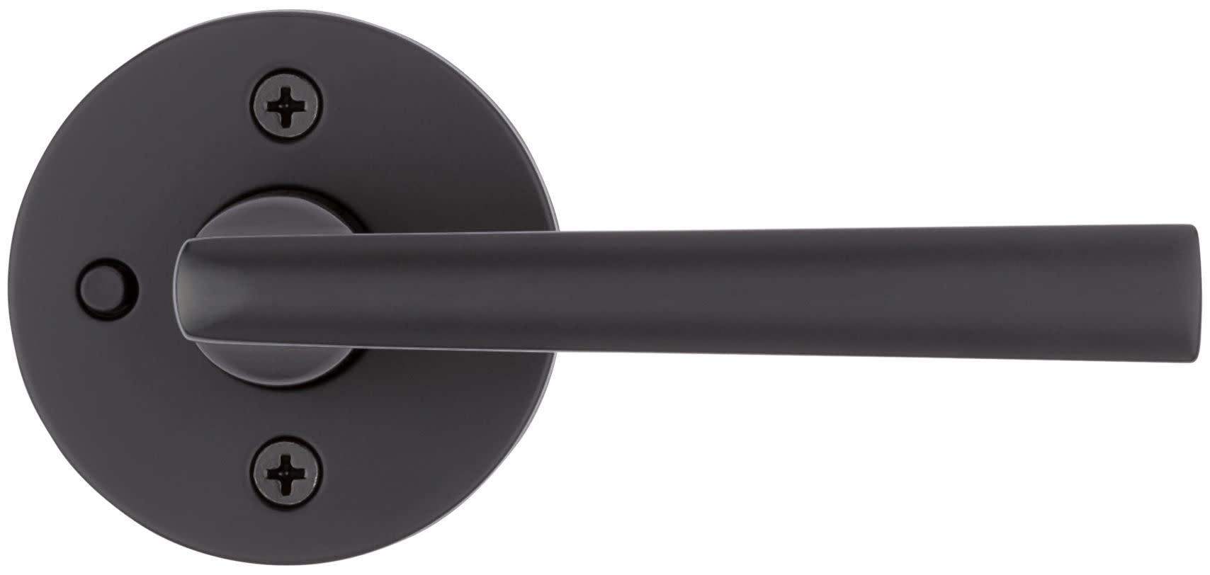 Kwikset 730MRLRDT-26 Montreal Lever with Round Rose Privacy Door Lock with 6AL Latch and RCS Strike Bright Chrome Finish
