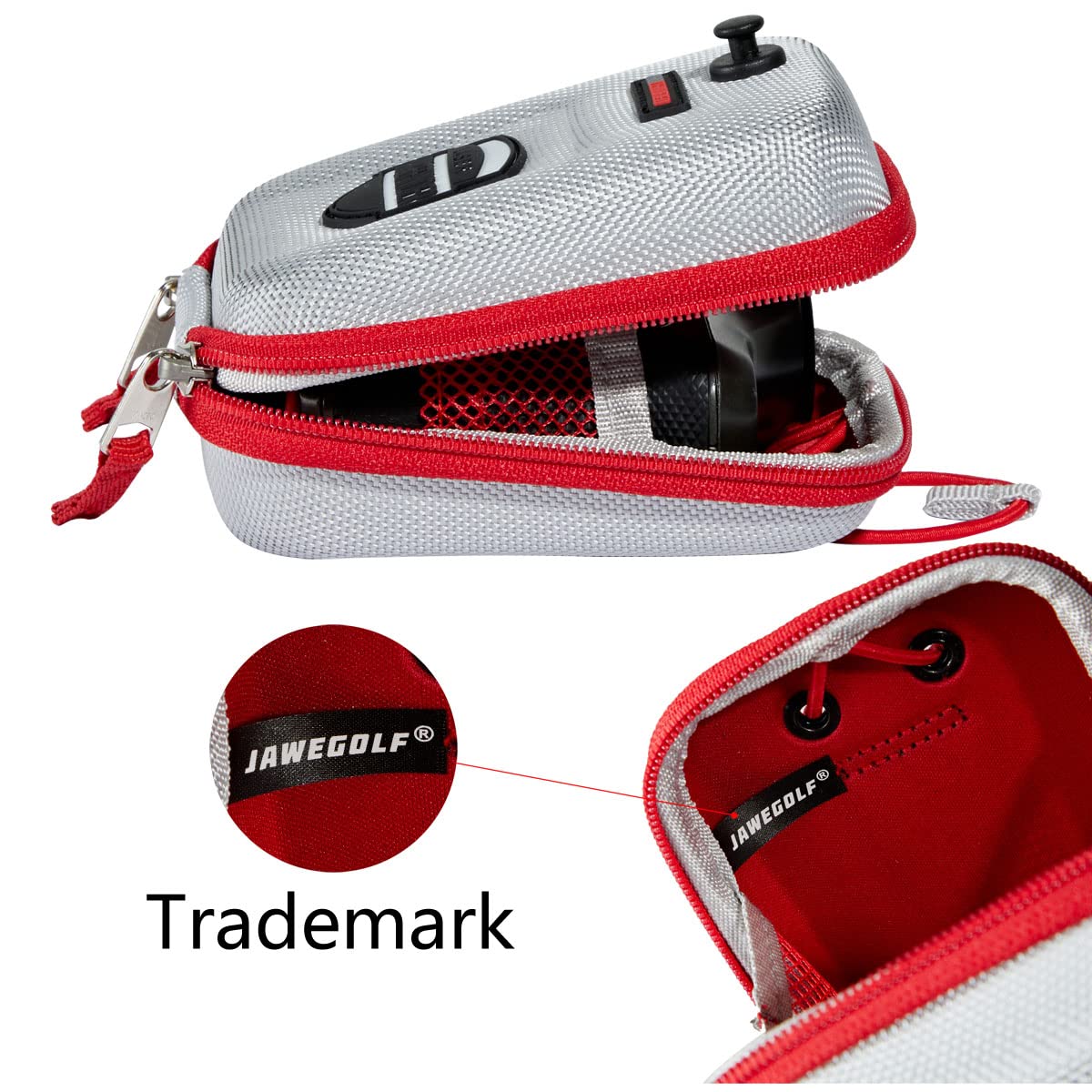JAWEGOLF Golf Rangefinder Hard Shell Carry Case Box EVA Bag Compatible with Callaway 300 Pro & Bushnell V6 V5 V4 V3 V2 Pro X2 Pro XE Or Others Rangefinder (Silver)