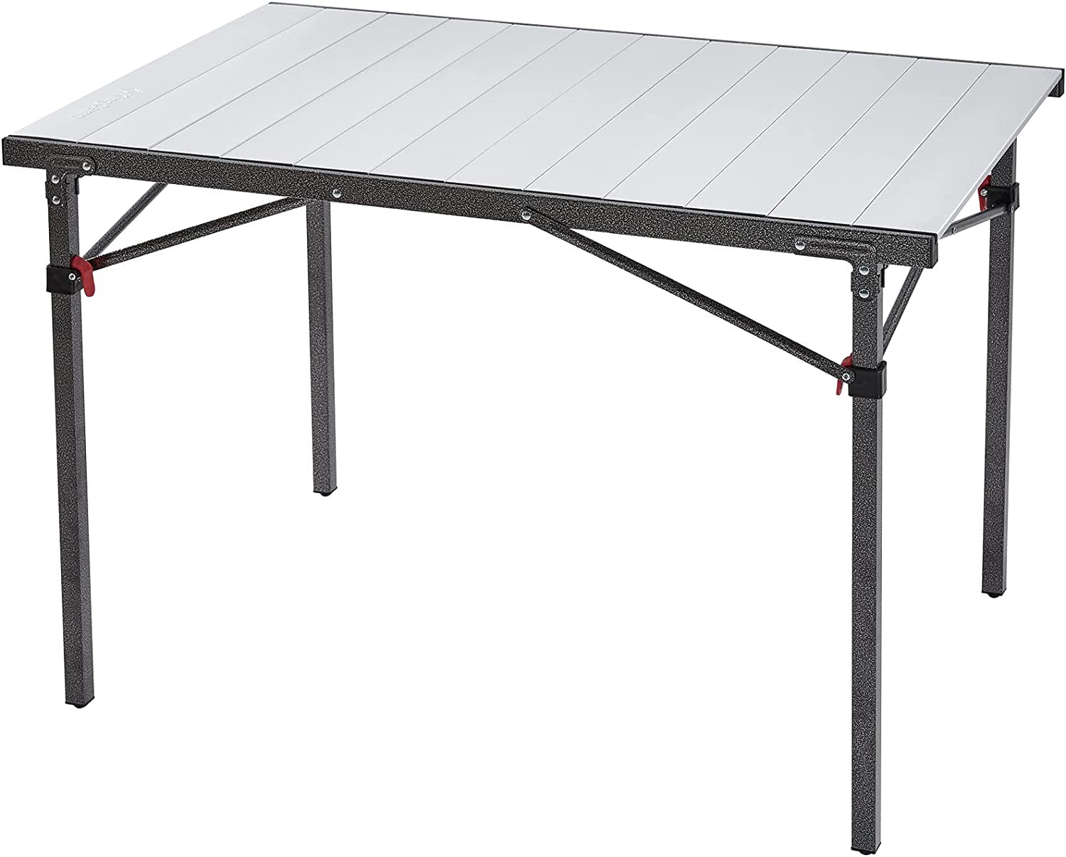 KingCamp Roll Up Aluminum Folding Table Compact Camping Foldable Camp Tables for Travel, Picnic, Party, Barbecue, Outdoor and Indoor, 4-6 Person