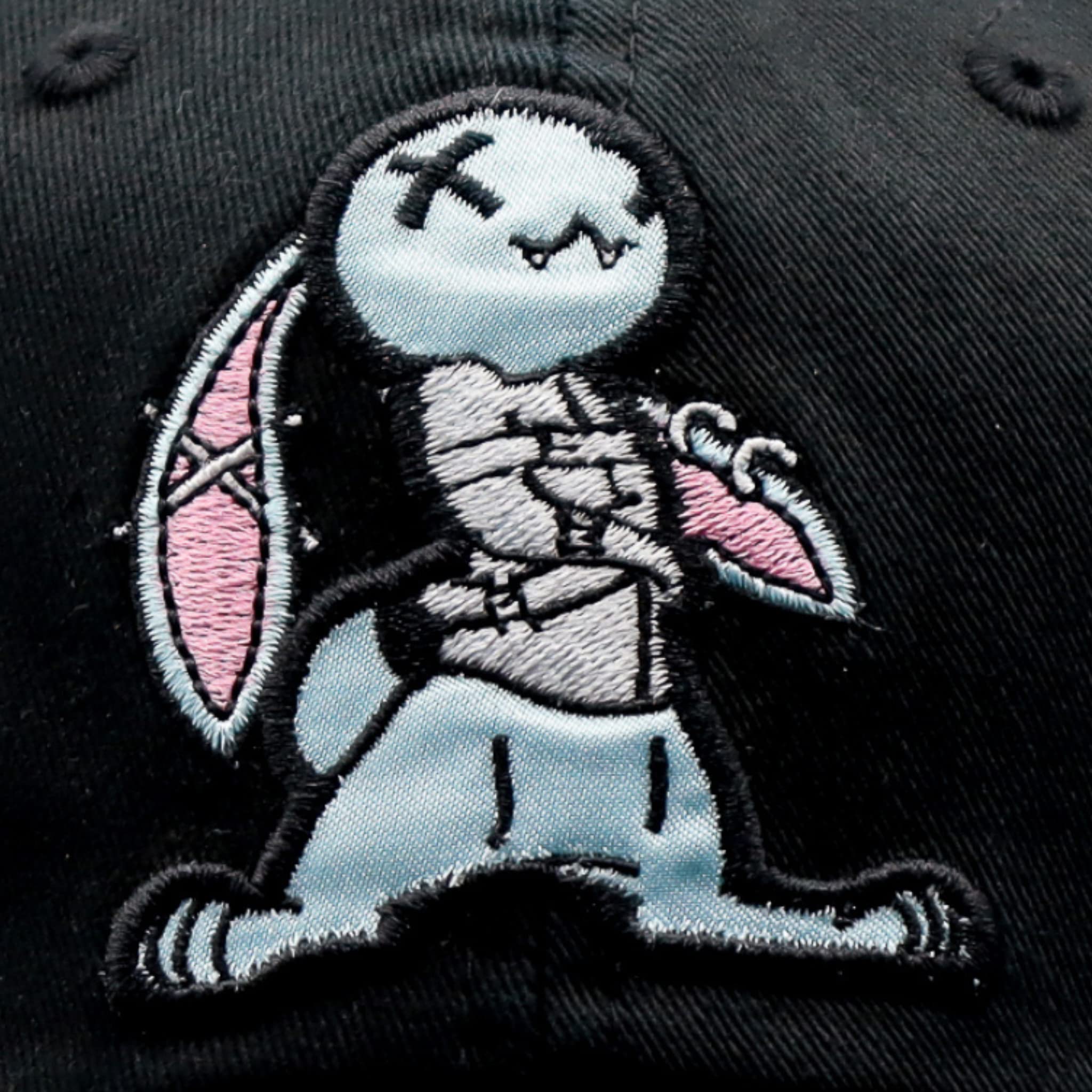 MU:KA: Dad Hat Streetwear Hip Hop Graphic Hats Bunny Embroidery Dad Hat Women Men Baseball Cap Designs (Psycho Rabbit (Lemon))