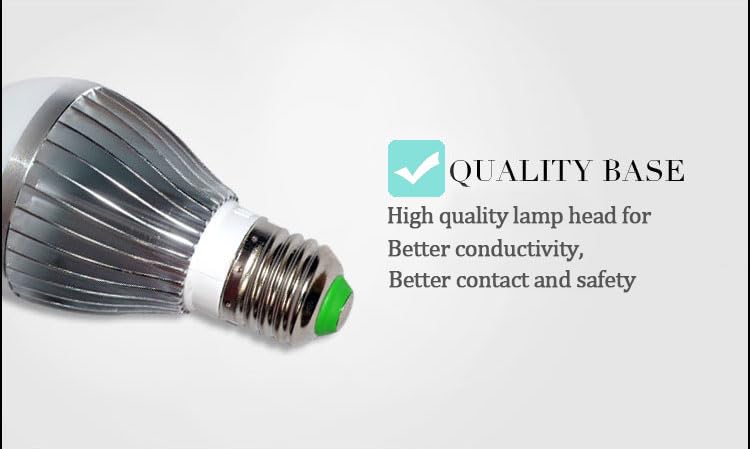 Klgeivb 940nM IR Illuminator, DIY Total Invisible E26 Light Bulb Lamp (3 High Power 3Watt LED), to Enhance Night Vision of IR Capable Cameras, for CCTV Clear Surveillance Images at Night