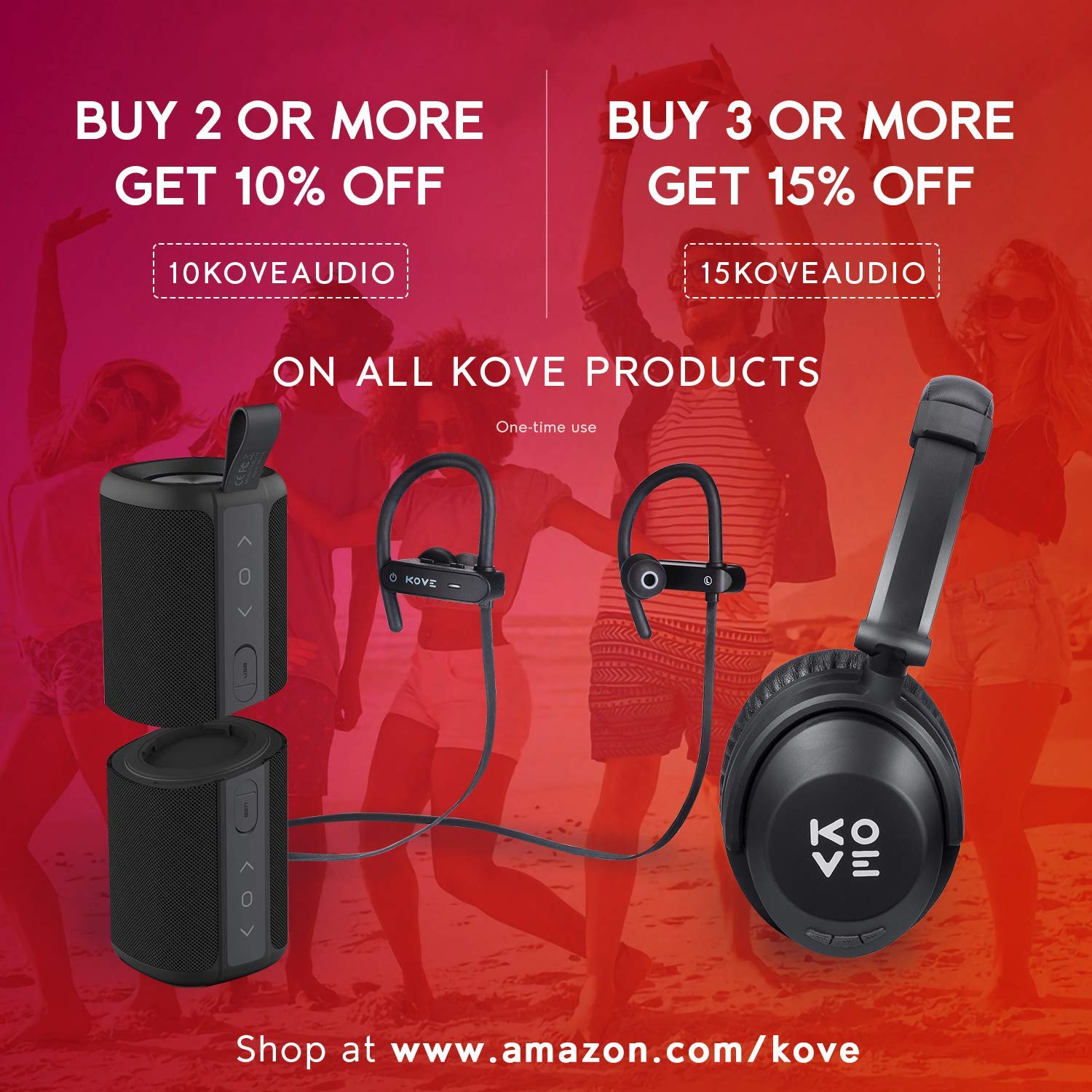 Kove NCH Noise Cancelling Bluetooth Headphones - Active Noise Cancellation, Built-In Microphone, Wireless and Rechargeable - Over Ear Buds For Work, Travel Gaming And Workouts