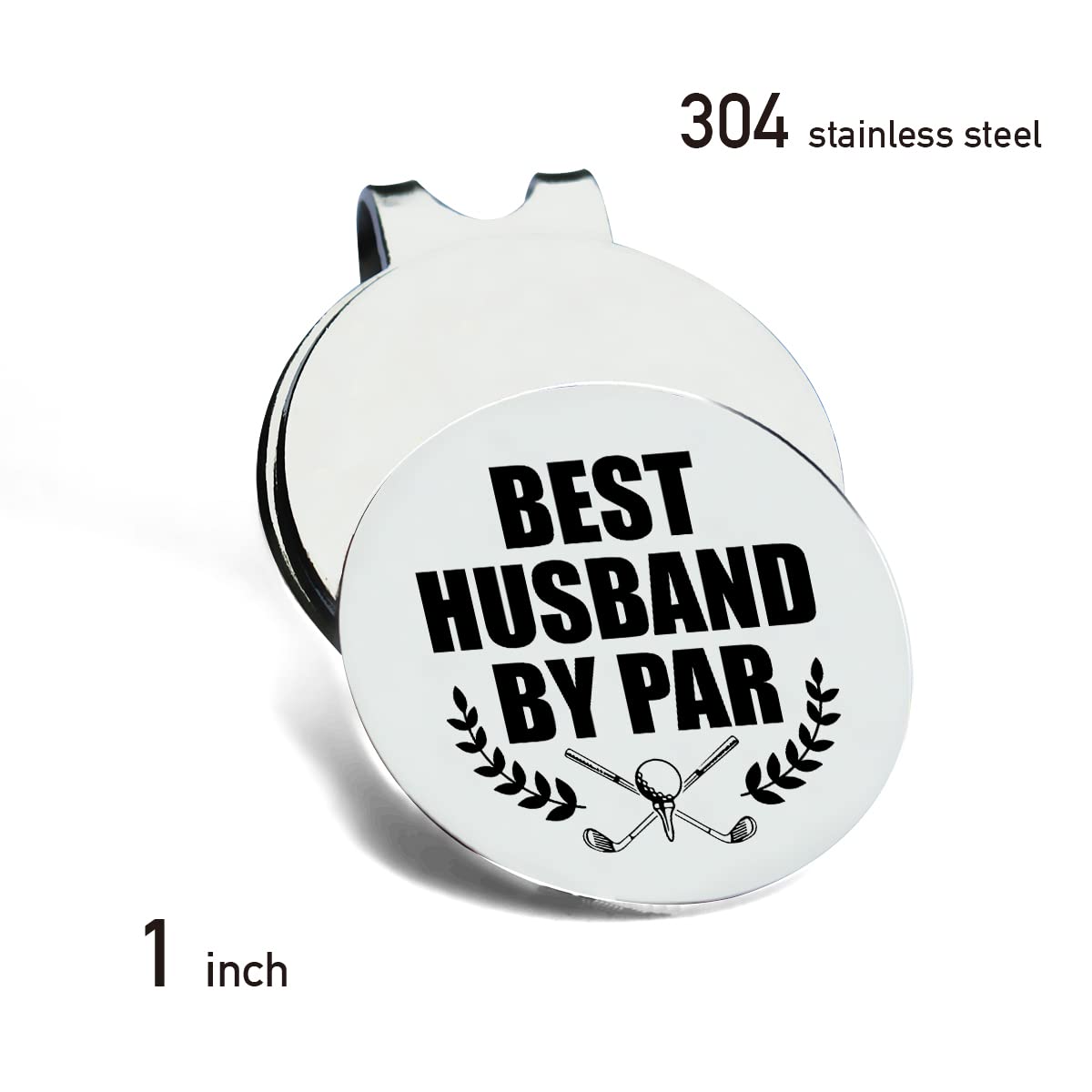 NGAEAK Funny Best Husband by Par Golf Ball Marker with a Magnetic Hat Clip Husband Gift for Golf Lovers Golfer