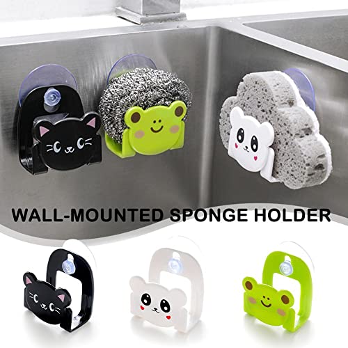 RYGRZJ Sink Rack Kitchen Drainer Rack,Suction Cup Sink Drain Rack Sponge Storage Holder for Kitchen Organizer Bathroom Accessories