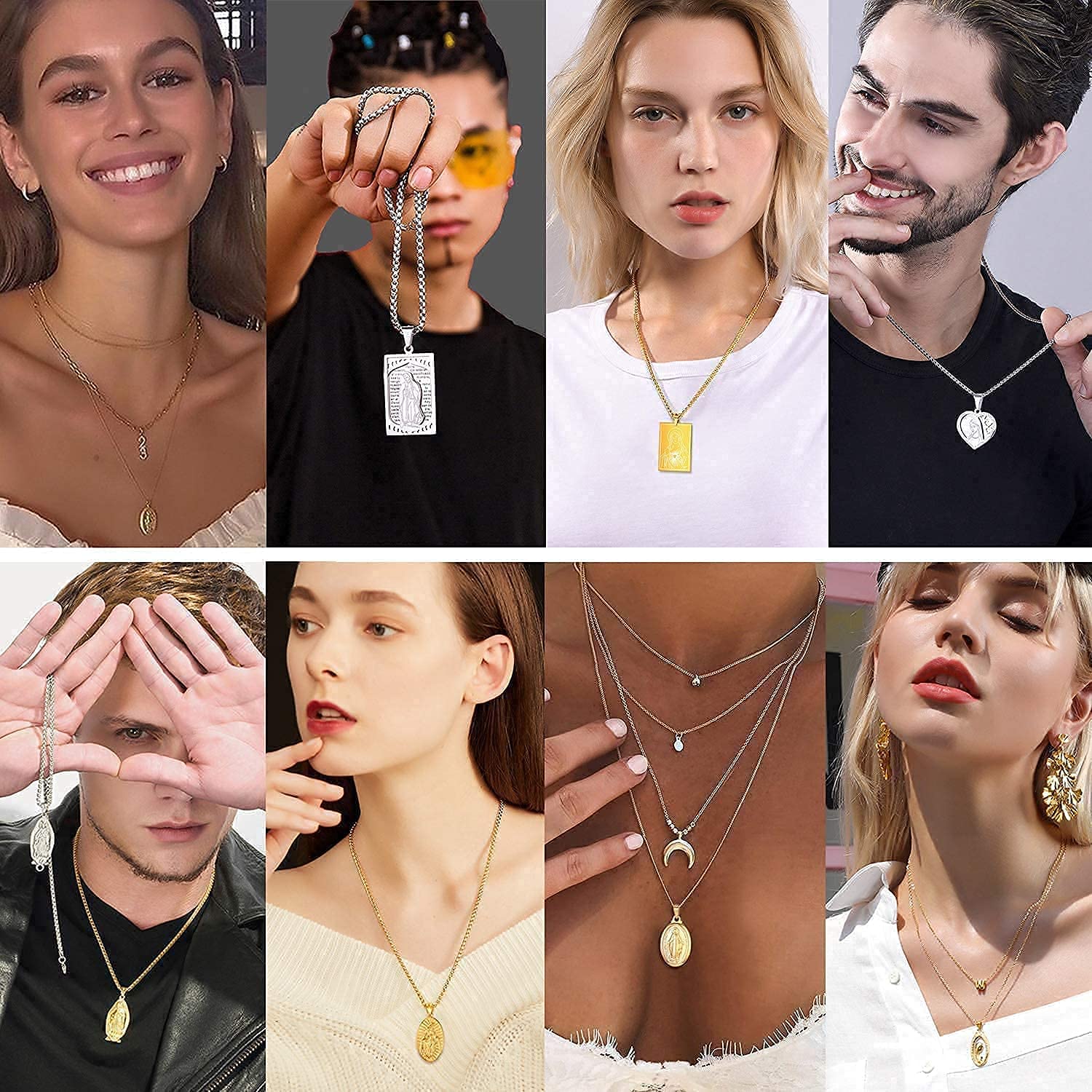MOLLIS STORE Cadenas de Oro 14K Joyas Joyeria Fina de Moda Regalos para Hombre Mujer Unisex