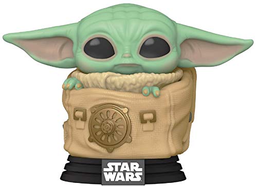 POP Star Wars: The Mandalorian - The Child in Bag [Grogu] Funko Vinyl Figure (Bundled with Compatible Box Protector Case), Multicolor, 3.75 inches