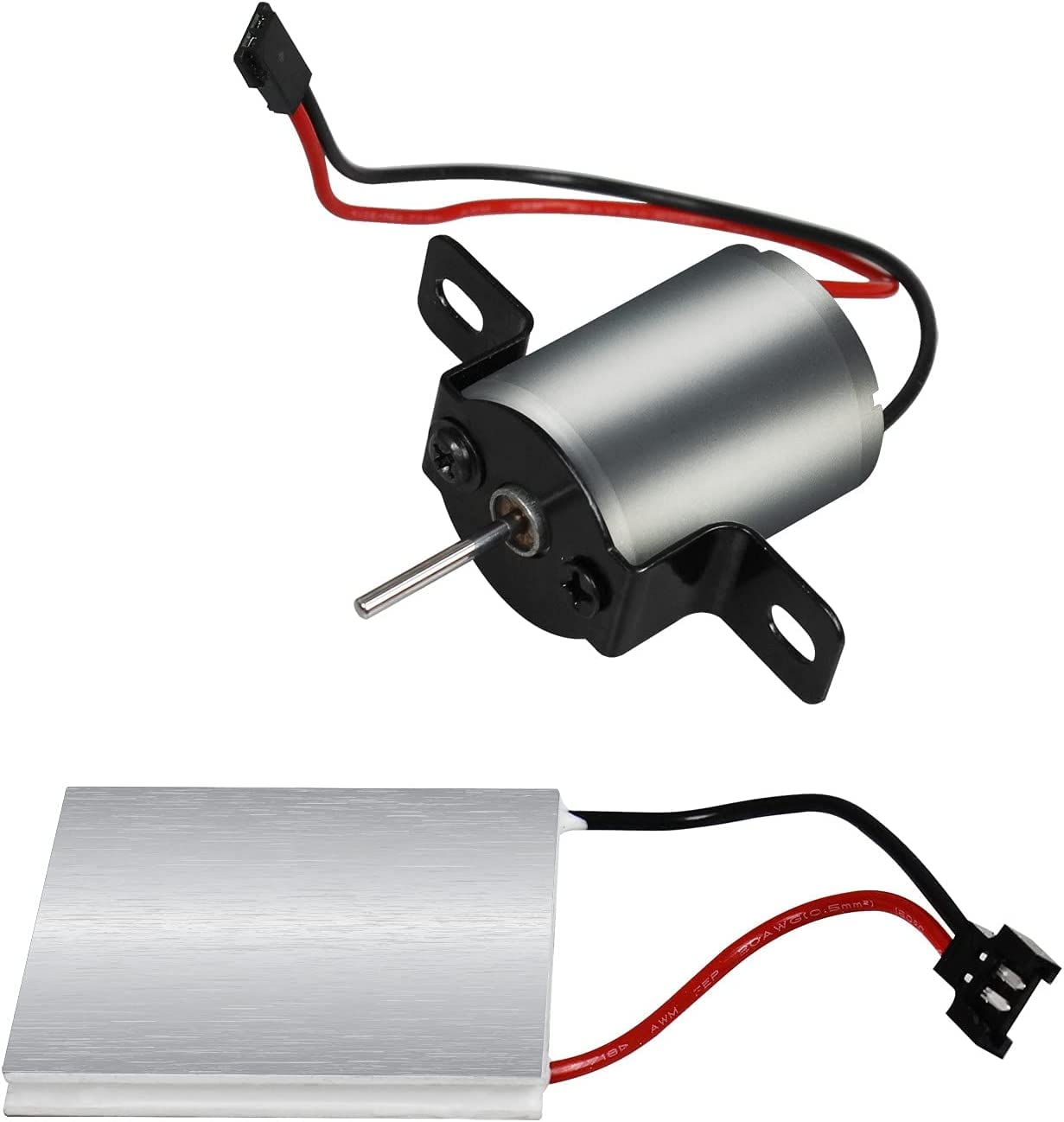 Kyadeys Fireplace Fan Motor Accessories Motor and Power Generation Sheet, 4-Blade Heat Powered Stove Fan for Wood / Log Burner/Fireplace Replacement Electric Motor Kit