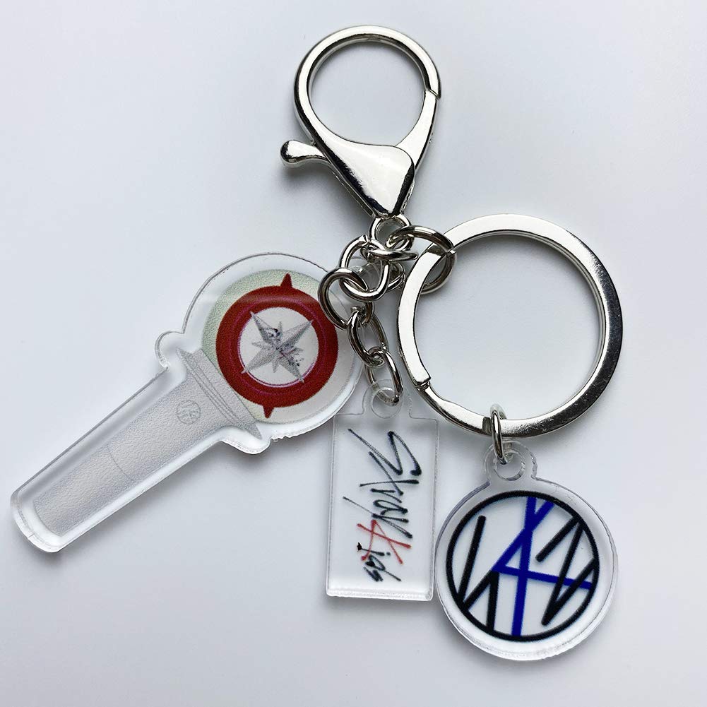 KPOP Stray kids Light Stick Keychain Accessories Key Ring Bag Ornaments (STRAY KIDS)