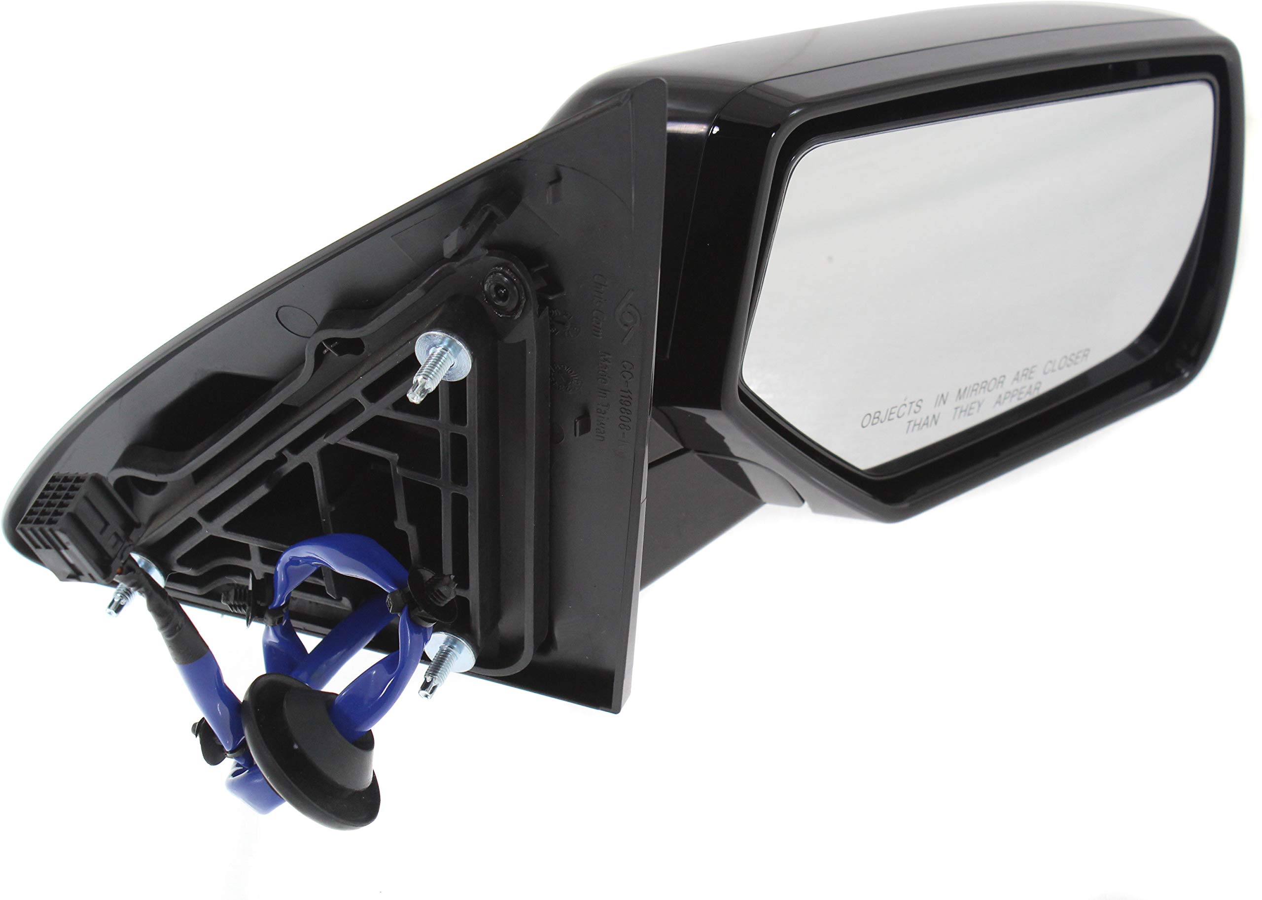 Kool Vue Right Power Heated Mirror for Chevrolet Tahoe Suburban GMC Yukon 2015-2020 Manual Fold Without Signal Light, Blind Spot, Memory, Puddle Lamp & Auto-Dimming Paintable Without Luxury Package