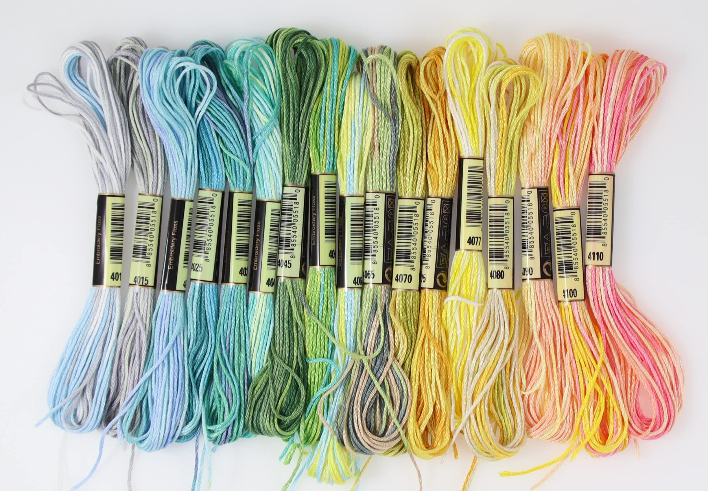 KCS 78 skeins of polycotton color variegated 6 stranded cross stitch threads embroidery floss