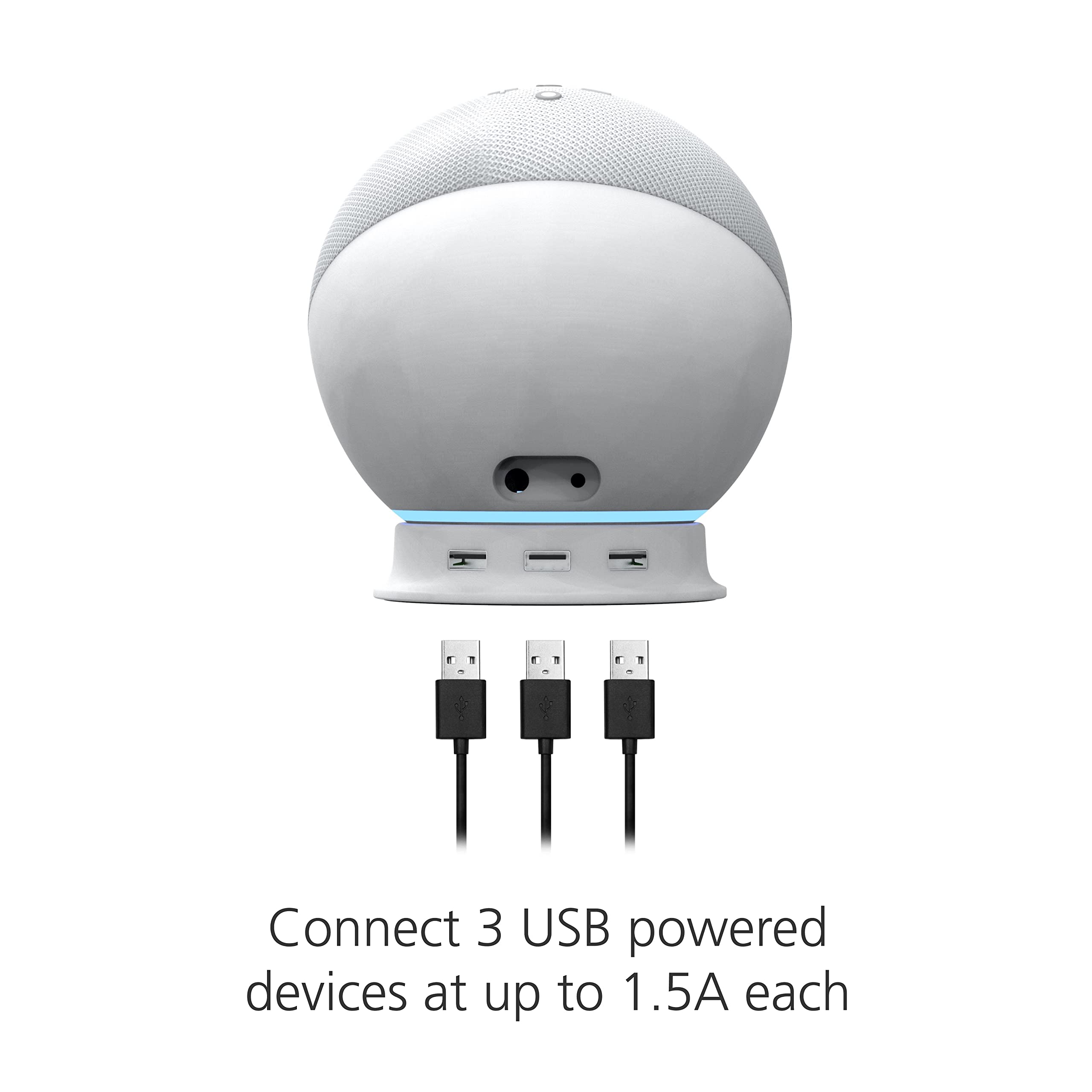Made for Amazon Stand with USB-A charging ports for Echo (4th Gen)