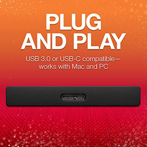 Seagate Ultra Touch HDD 2TB External Hard Drive – Black USB-C USB 3.0, 1yr Mylio Create, 4 month Adobe Creative Cloud Photography plan and Rescue Services (STHH2000400)