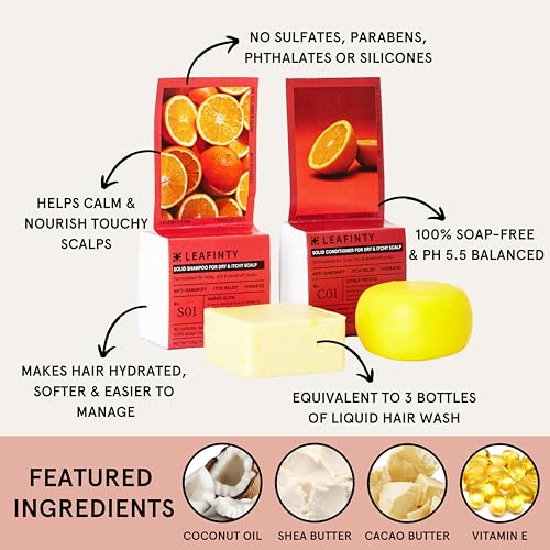 Solid Shampoo and Conditioner Bar Set for Blondes & Silver Hair - Natural | Eco-Friendly | pH Balance | Vegan, 3.52oz