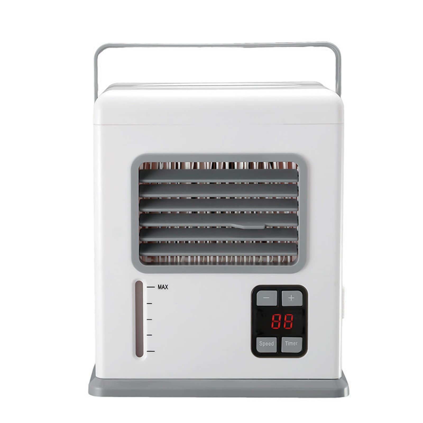 Portable Air Conditioner, Evaporative Air Cooler in 2 Speed, USB/AC Air Personal Conditioner with Timer for Home Office, Bedroom, White