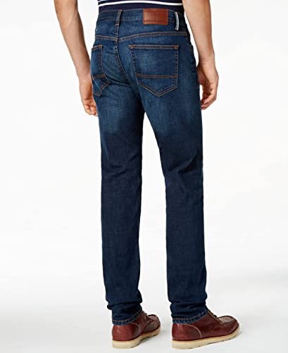 Tommy Hilfiger mens Slim Fit Stretch Jeans, Medium Rinse, 34W x 30L US