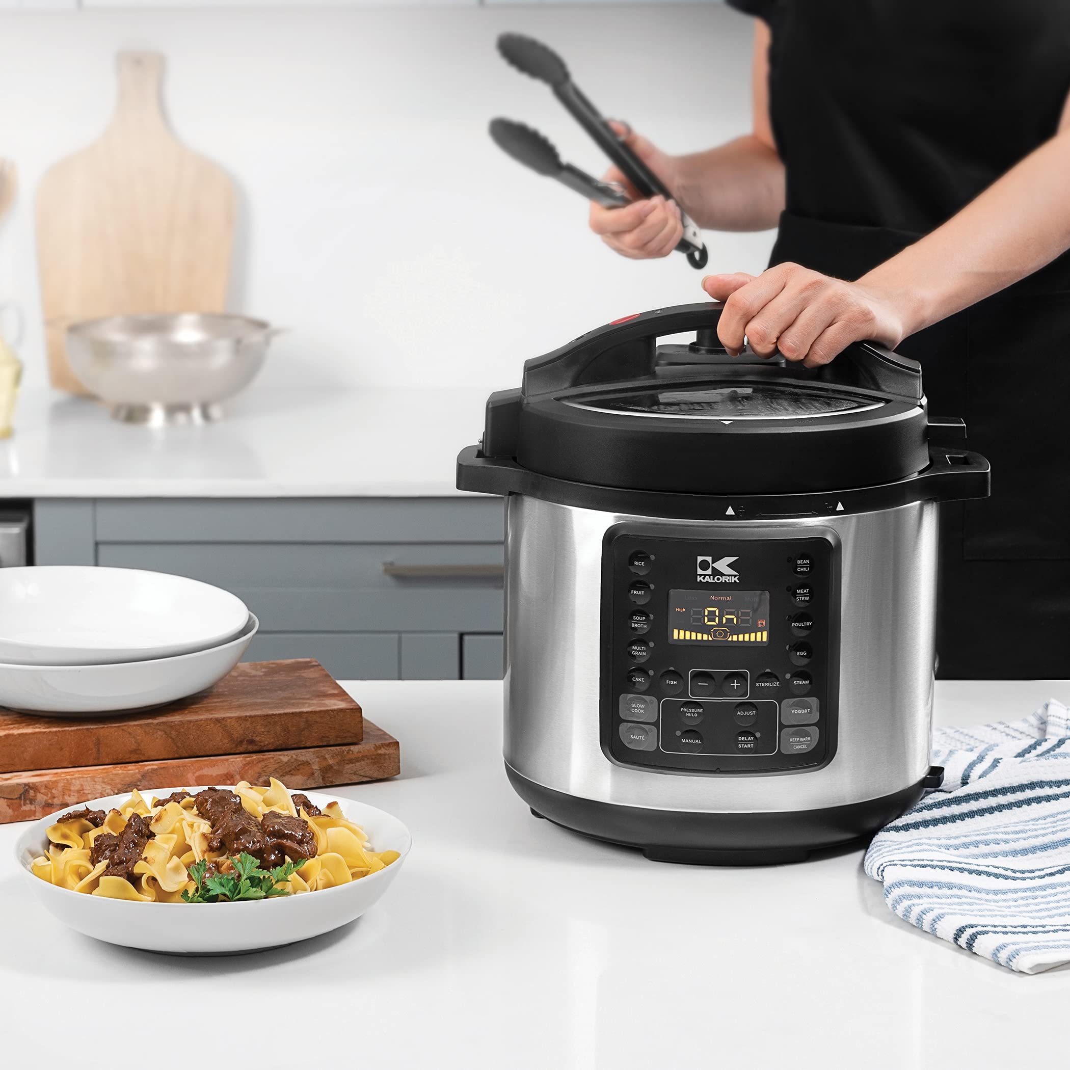 Kalorik Modern 10-in-1 Multi Use Pressure Cooker - 6 Quart, Stainless Steel