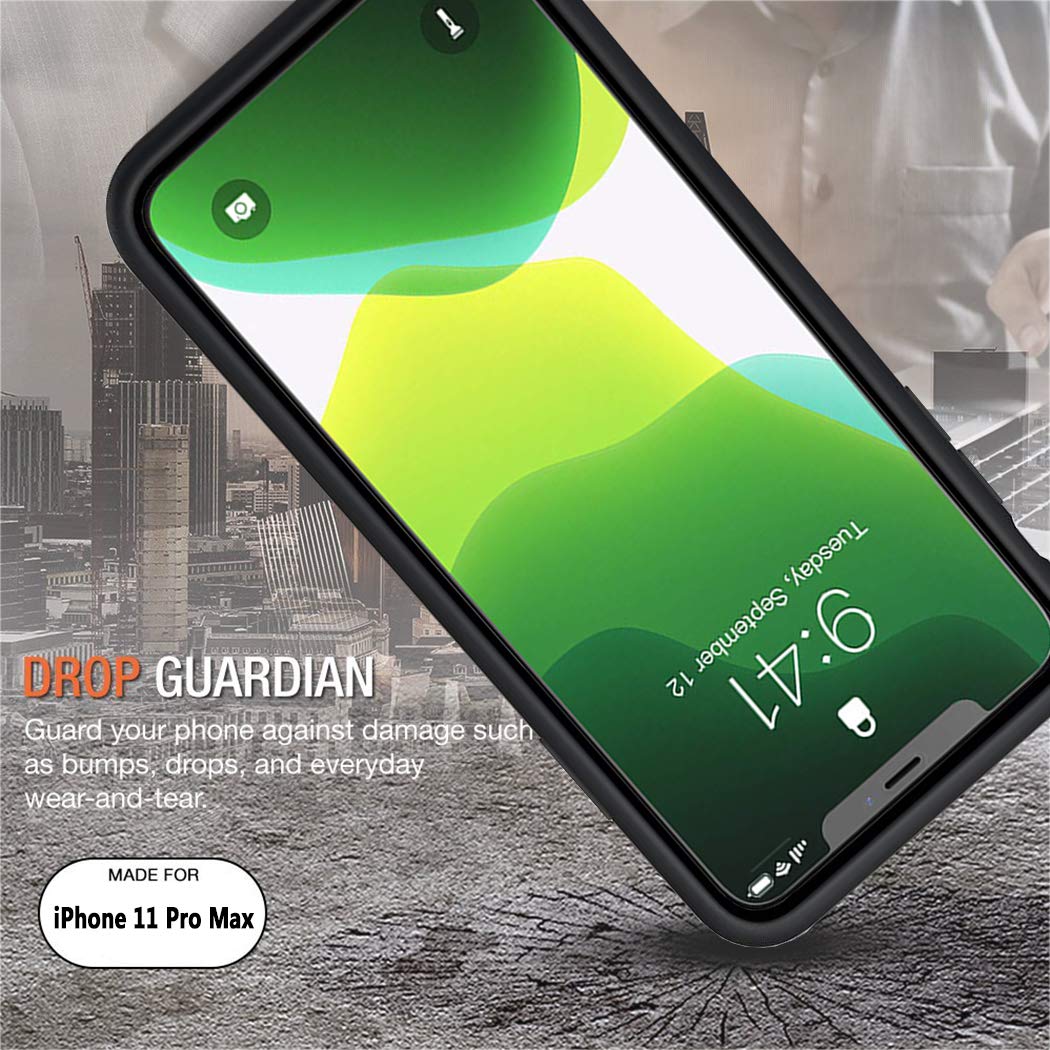 UNLOU Battery Case for iPhone 11 Pro Max, 8500mAh Rechargeable Portable Charging Case for iPhone 11 Pro Max (6.5 inch) Extended Battery Pack Protective Charger Case (Black)