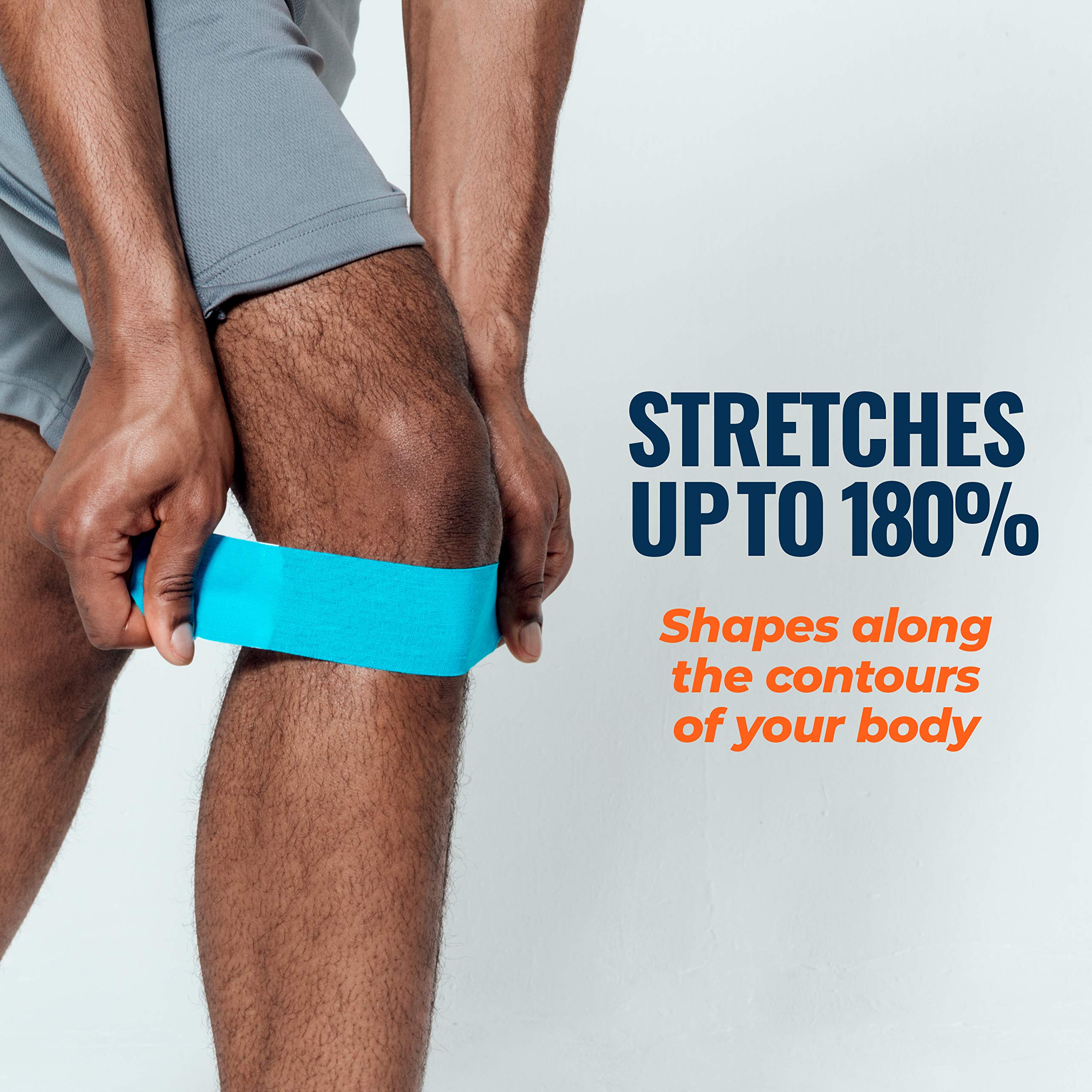Kinesiology Tape - Black (Bulk Roll) - Premium Grade Uncut 5cm x 35m Roll - Ideal for Athletic Sports Physio Strapping and Muscle Injury & Support - Includes eGuide