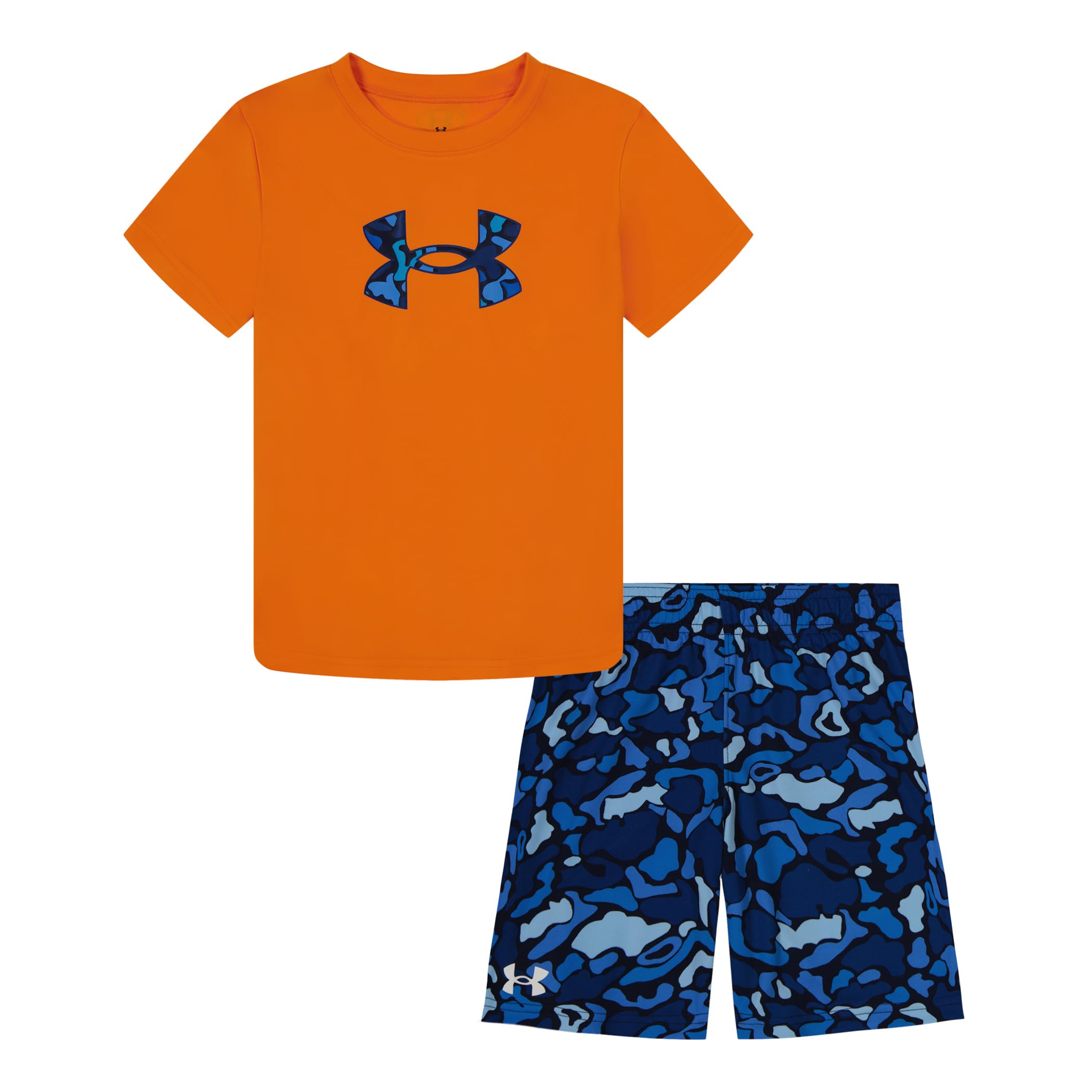 Under Armour Baby Boys Tee Set, Sleeve Tank Designs, Lightweight Breathable T-Shirt And Short Set, Red Boss, 18 Months US