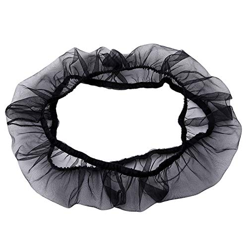 ISMARTEN Bird Cage Seed Catcher (2 Pack), Airy Gauze Bird Cage Cover Seeds Guard Dust-Proof Universal Birdcage Accessories Mesh Net Cover (Black + White, L)