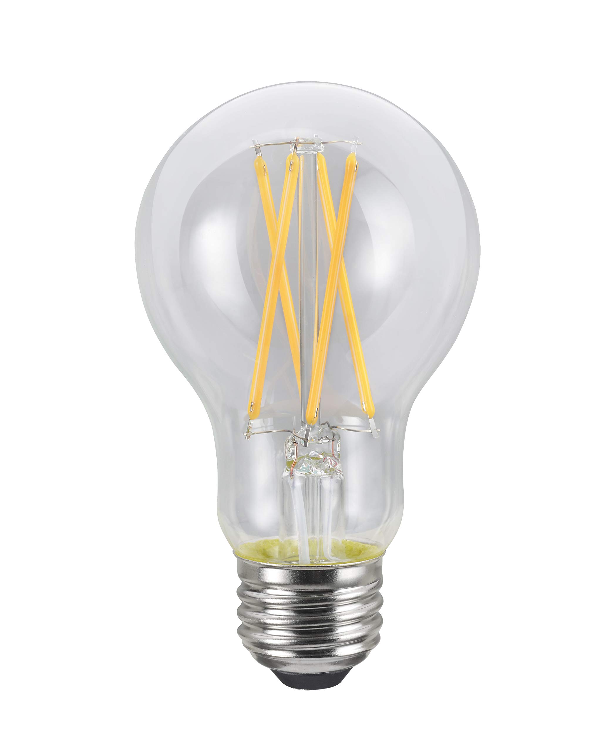 LIT-PaTH LED Edison Light, Vintage Filament Bulb, A19 9W (60W Equivalent) 800 Lumen, Dimmable, 2700K, E26 Base, 6-Pack