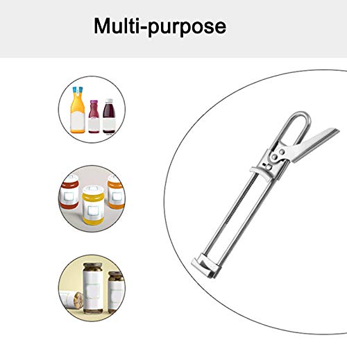 MSKJ Master Opener Jar & Bottle Opener Multifunctional Adjustable Stainless Steel Can Opener