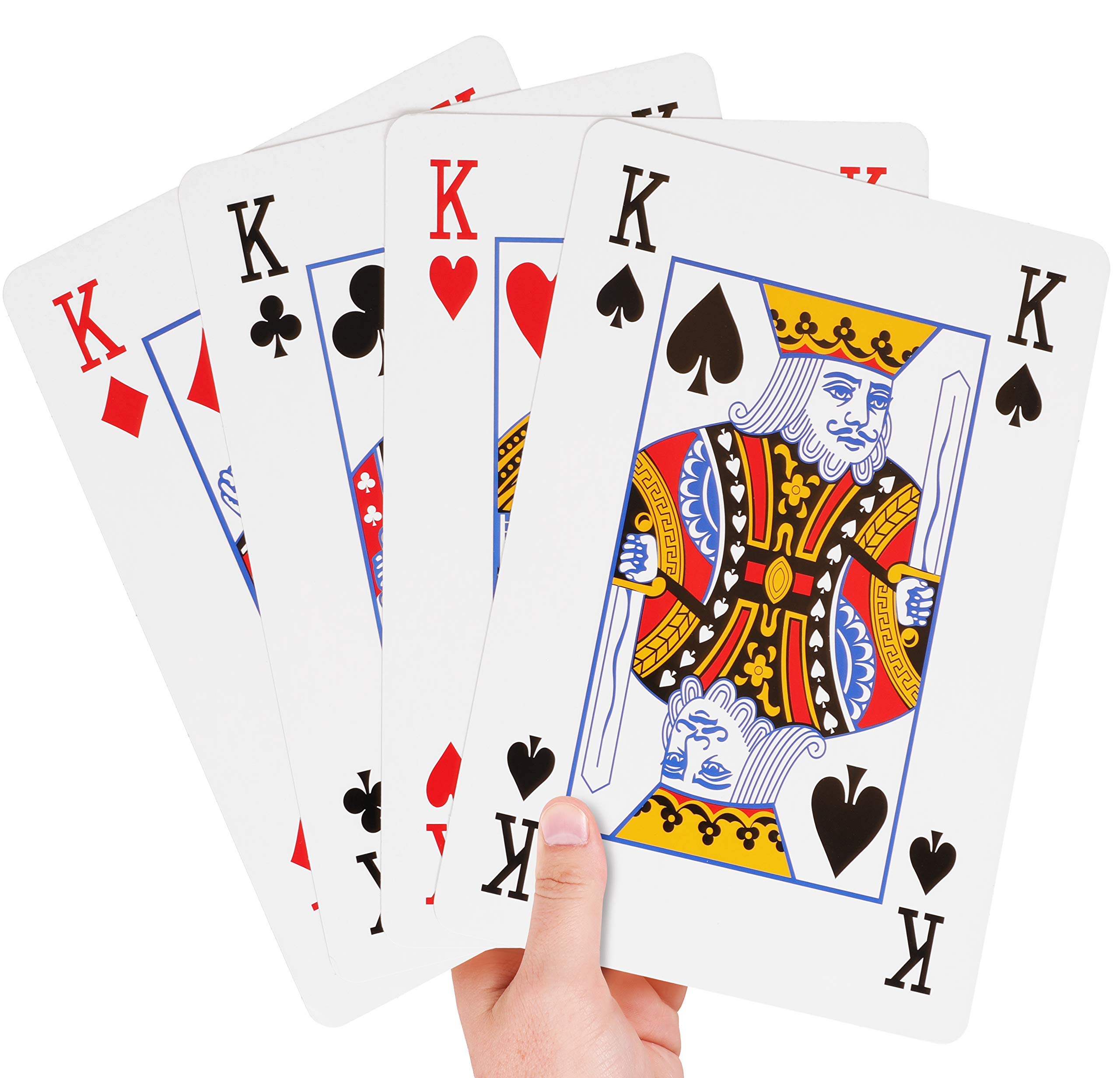 Kangaroo Jumbo Playing Cards | Giant 8.25" x 11.75" Deck | Fun & Educational Games for Kids and Toddlers