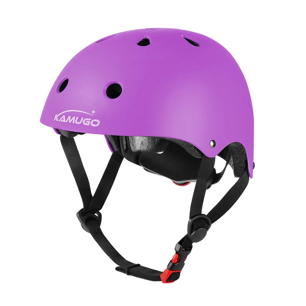KAMUGO Kids Adjustable Helmet, Suitable for Toddler Kids Ages 2-8 Boys Girls, Multi-Sport Safety Cycling Skating Scooter Helmet (Purple, Small)