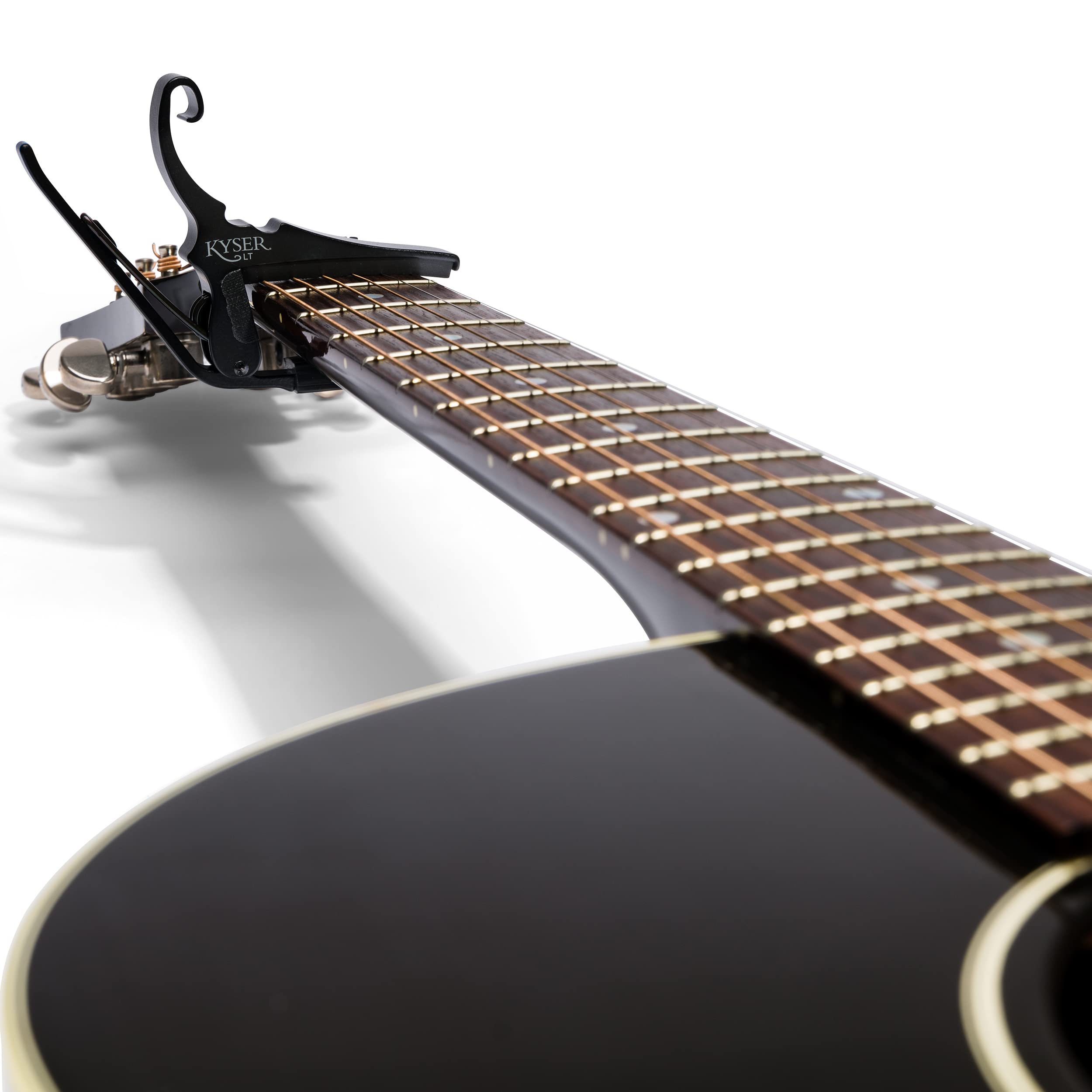 Kyser Low-Tension Quick-Change Guitar Capo for 6-string guitars, Matte Blackout, KG6LT