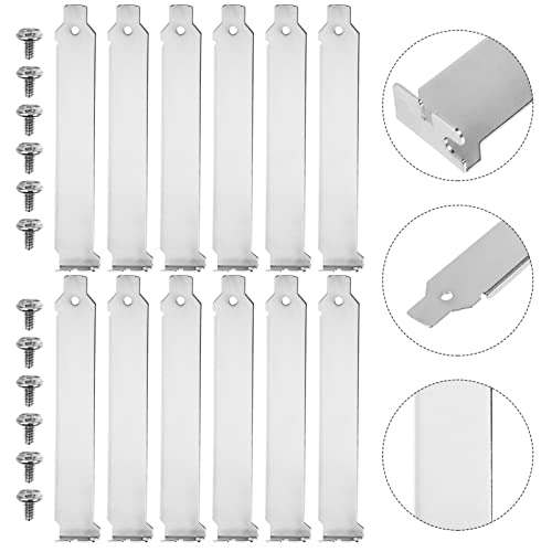 SOLUSTRE Computer Part Expansion Blank Plate 12pcs PCI Slot Blanking Plate Computer Case Blank Computer Blanking Plate for Computer Cases Supply with Screws Pci L Blank Bracket Computer Accessories