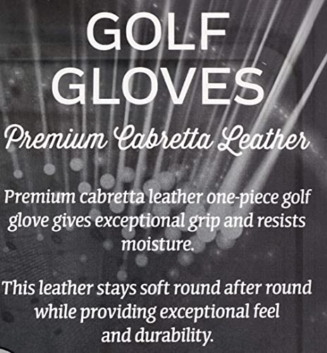 Kirkland Signature Golf Gloves Premium Cabretta Leather, Medium (4 Count)