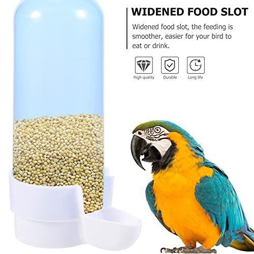 STOBOK 4 pcs Bird Feeder Drinker Set Plastic Water Dispenser Cage Automatic Parrot Drinking Feeder for Parrot Parakeets Canaries Finches Budgie