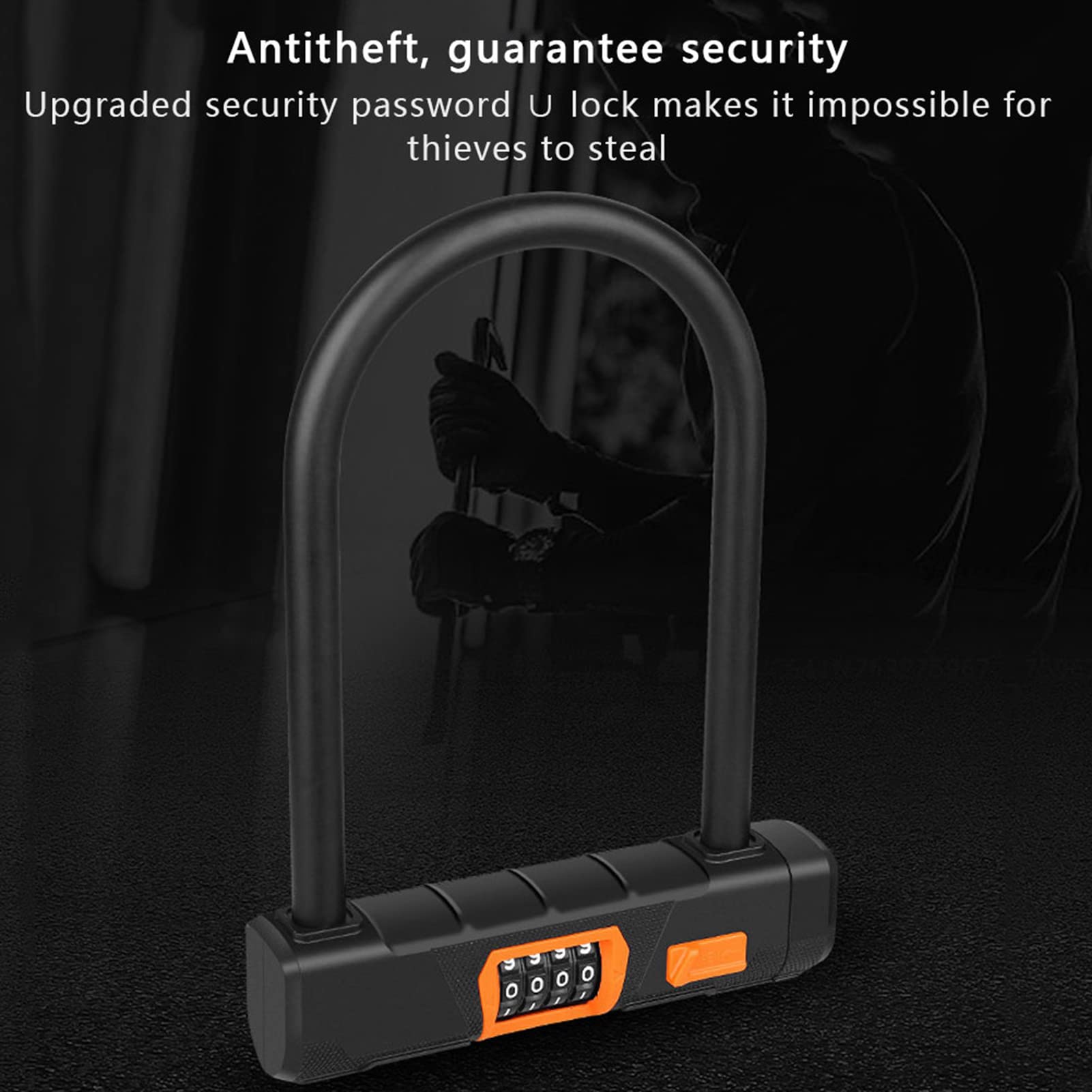 Miokycl Bike U Lock Bicycle Cycling Steel Anti‑Theft Bicycle Security Lock Cycling Safety Accessory