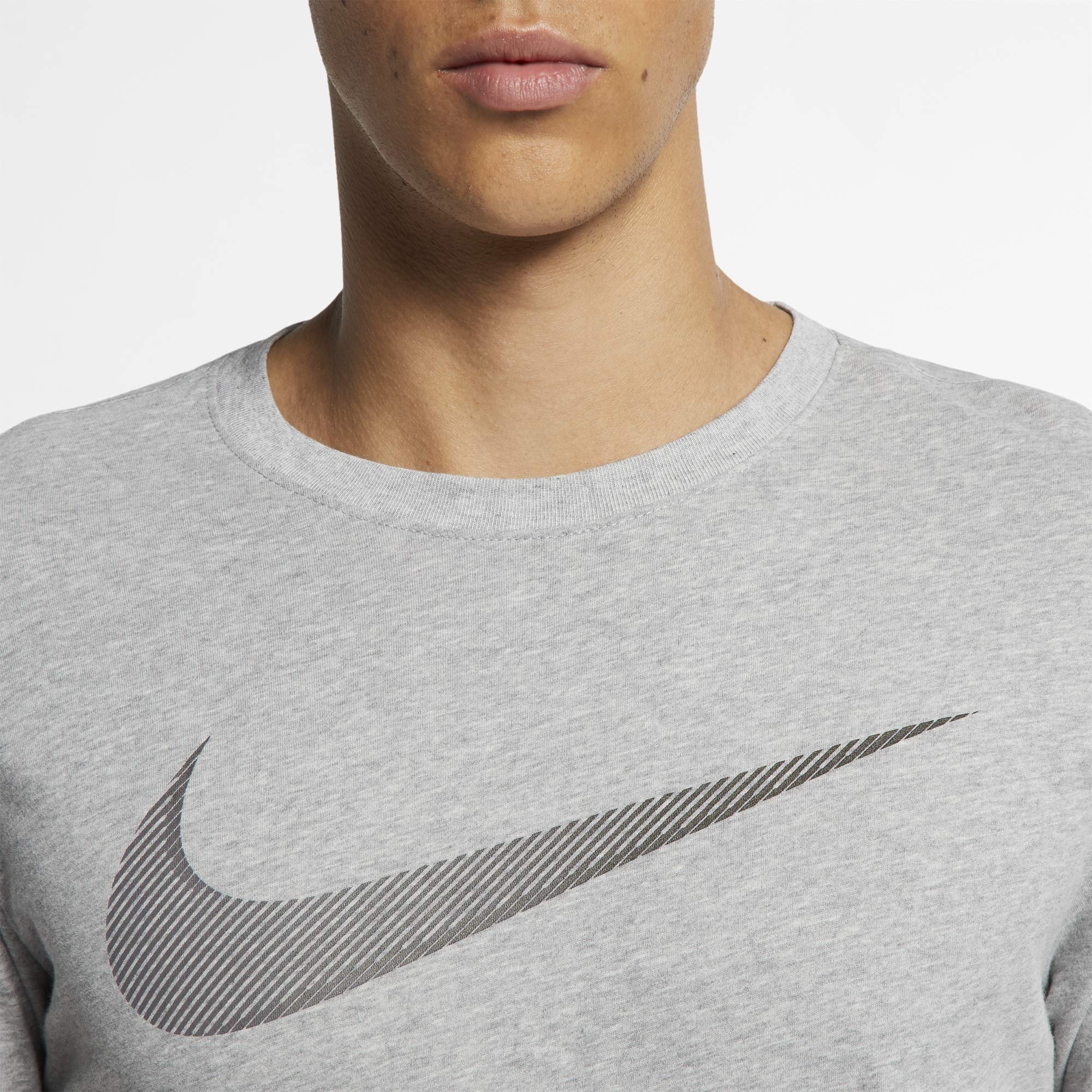 Nike Men's Sportswear Swoosh T-Shirts (Medium, Green/Light Green Swoosh)