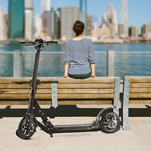 Kick Scooter, Scooter, Foldable Adult Youth Two-Wheeled Scooter, 2 20CM PU Wheels, Comfortable Double Shock-Absorbing Safety Double Brake (Non-Electric)