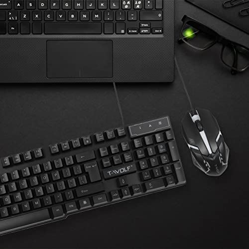 SOLUSTRE Laptop Wireless Mechanical Keyboard Computers Laptops 1 Set Cool Gaming Keyboard Backlit Keyboard Backlit Keyboard Keyboard and Computer Keyboard Wired Computers Laptops Typewriter Keyboard