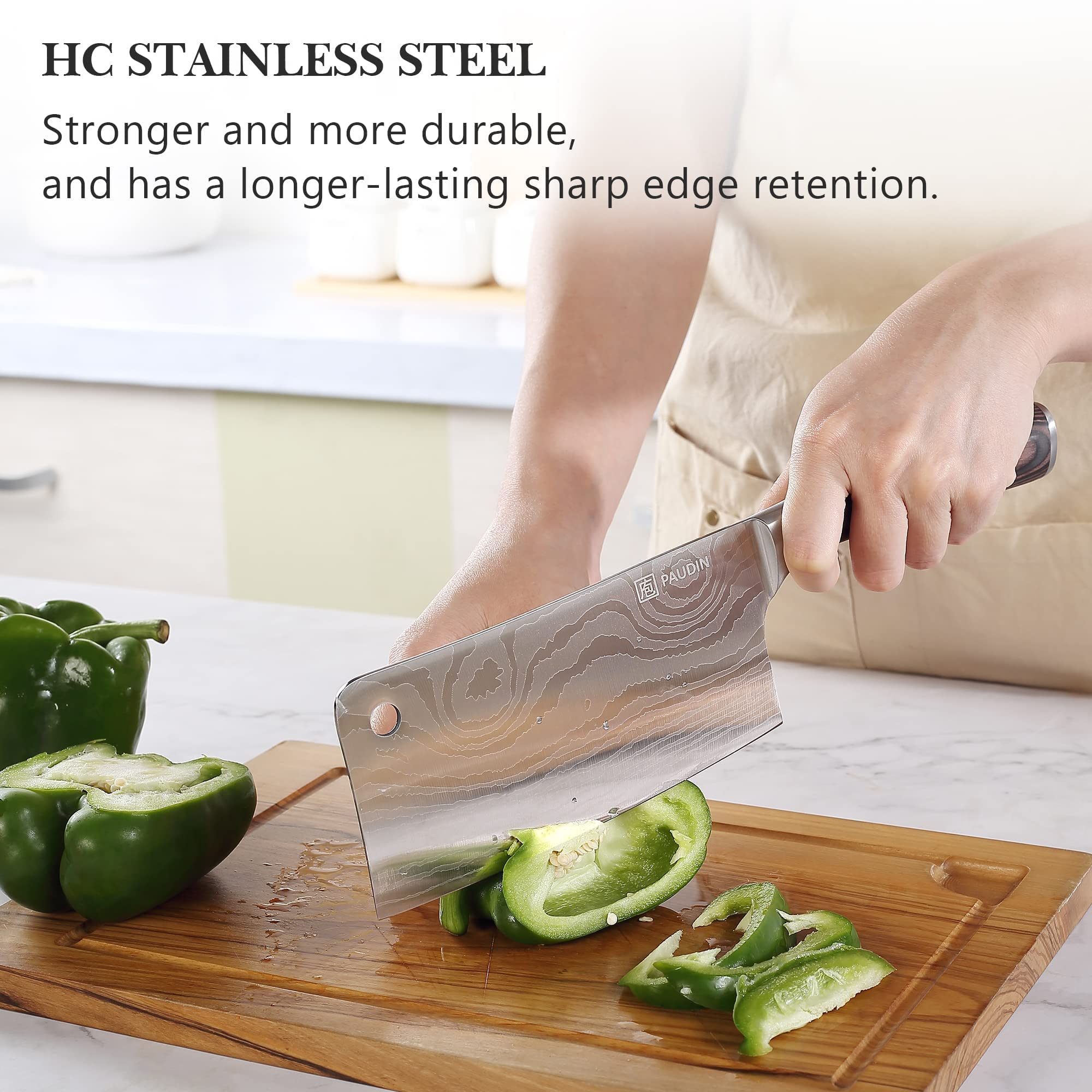 PAUDIN Cleaver Knife + Utility Knife