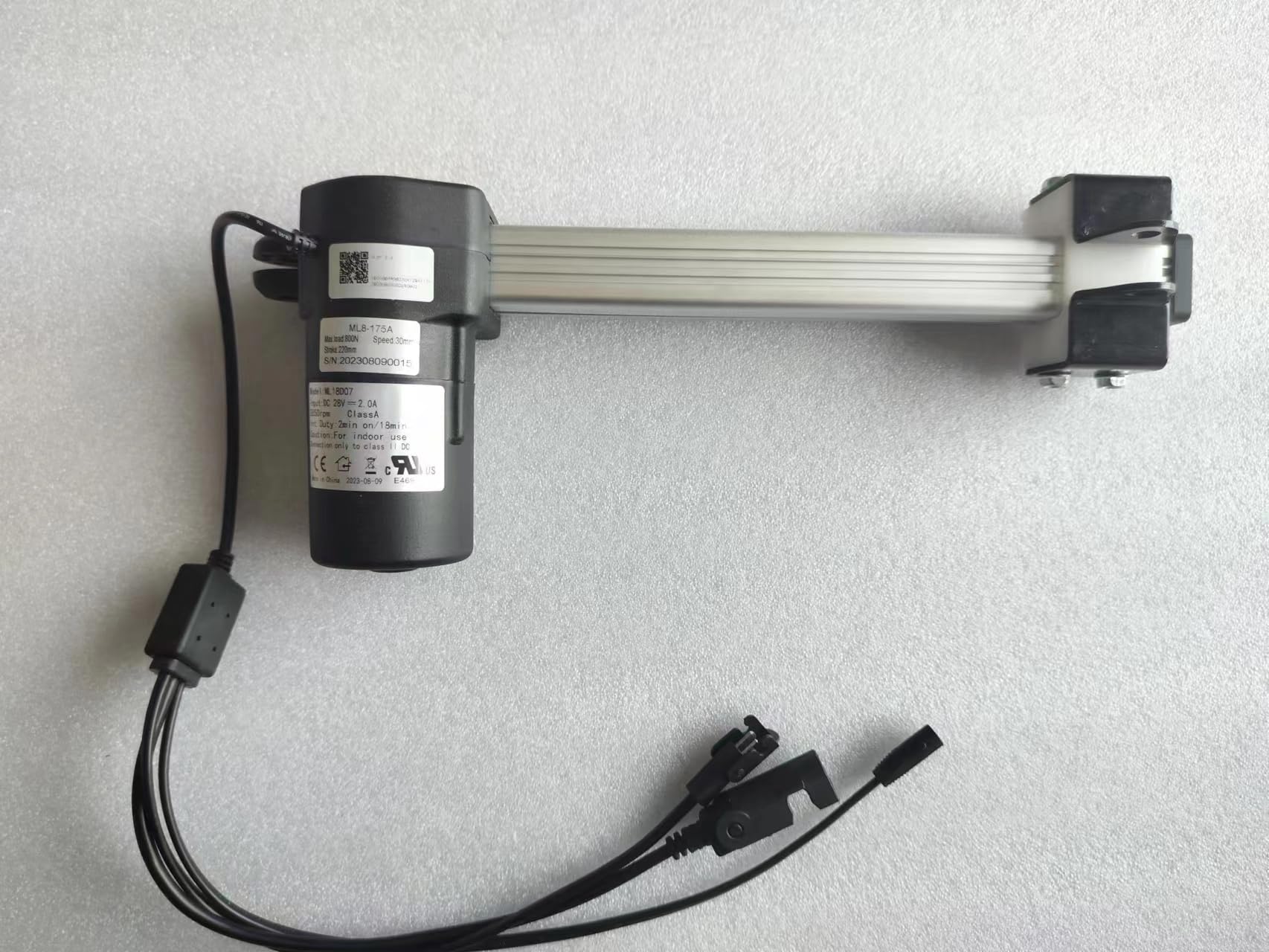 Kroshine Power Recliner Motor Replacement with Cord Model ML8-175 ML8-175A Linear Actuator for Sofa Lift Chair Couch Massage Seat Bed, Aluminum