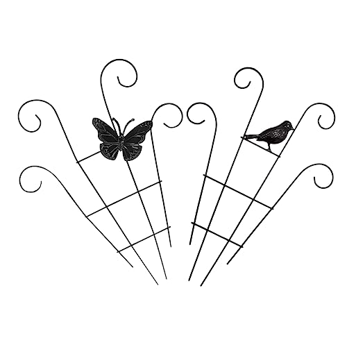 YARNOW 8 Pcs Rose Plant Orchid Plant Rose Trellises Stackable Flower Trellis Flower Support Ring Tomato Cages Plant Support Rack Plant Climbing Stand Plant Climbing Rack Fixed Rod Bracket