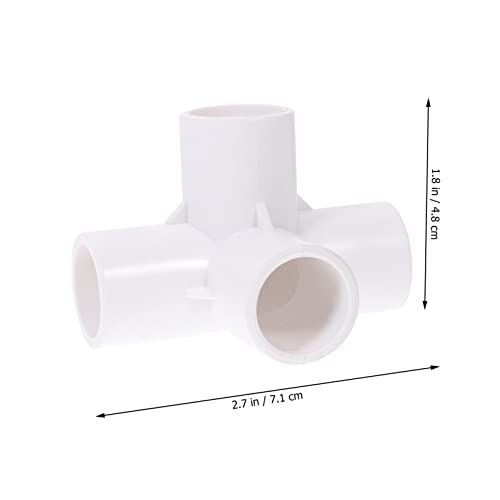 YARNOW PVC 50 Pcs Water Pipe Elbow Frame Hangers Clothes Rack with Shelf A Frame Tent PVC Dress Hangers PVC Pipe Fittings Pipe Connector for Storage Frame PVC Pipe Tee White