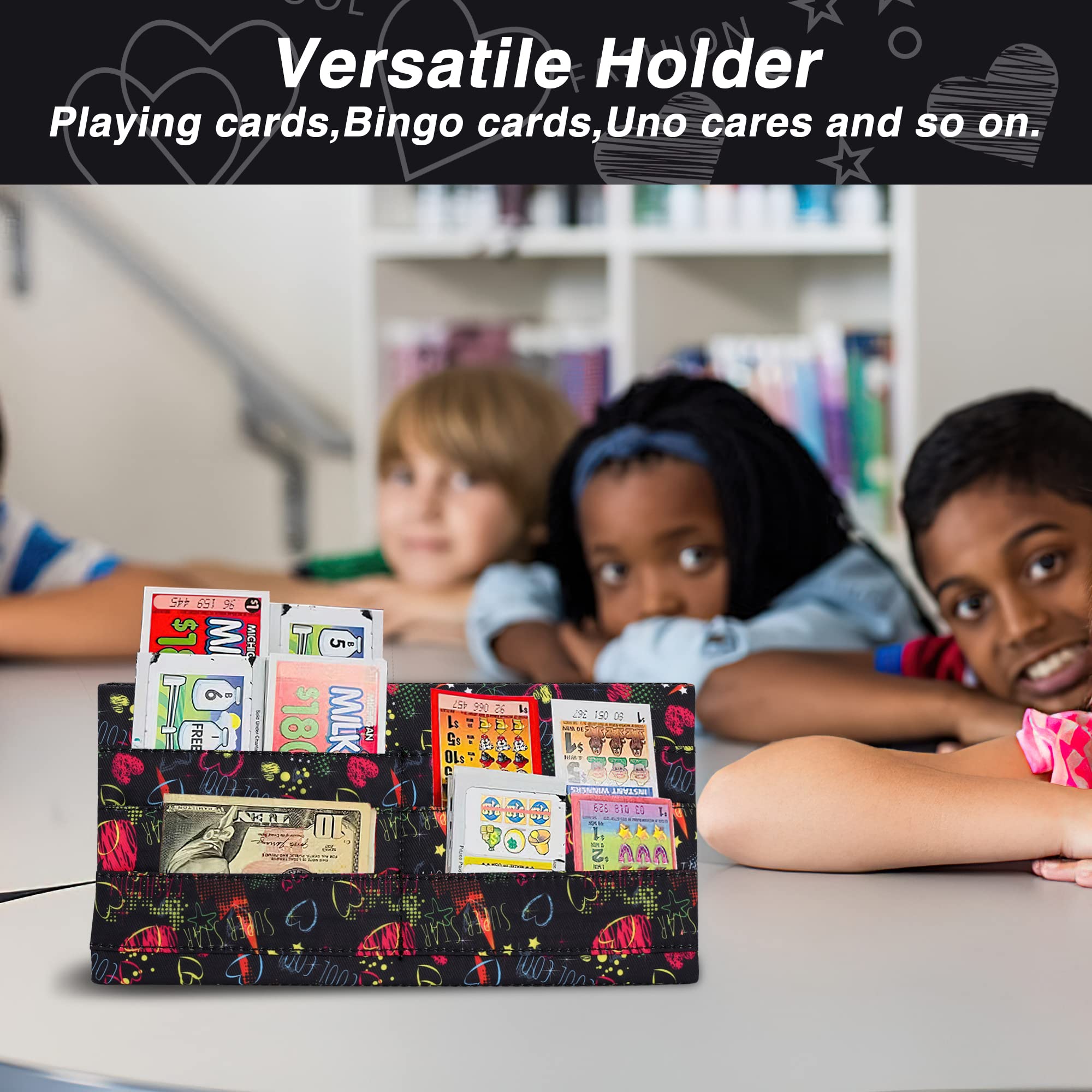 SeptCity Card Holders for Playing Cards, Hands Free Folding Playing Card Holder for Bingo Canasta 5 Crowns Card Game