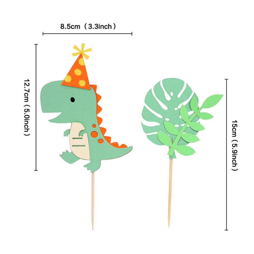 LaVenty Gold Dinosaur First Birthday Decoration Dinosaur One Cake Topper Dinosaur 1st Birthday Cake Topper for Boy Dinosaur Birthday Party Decoration