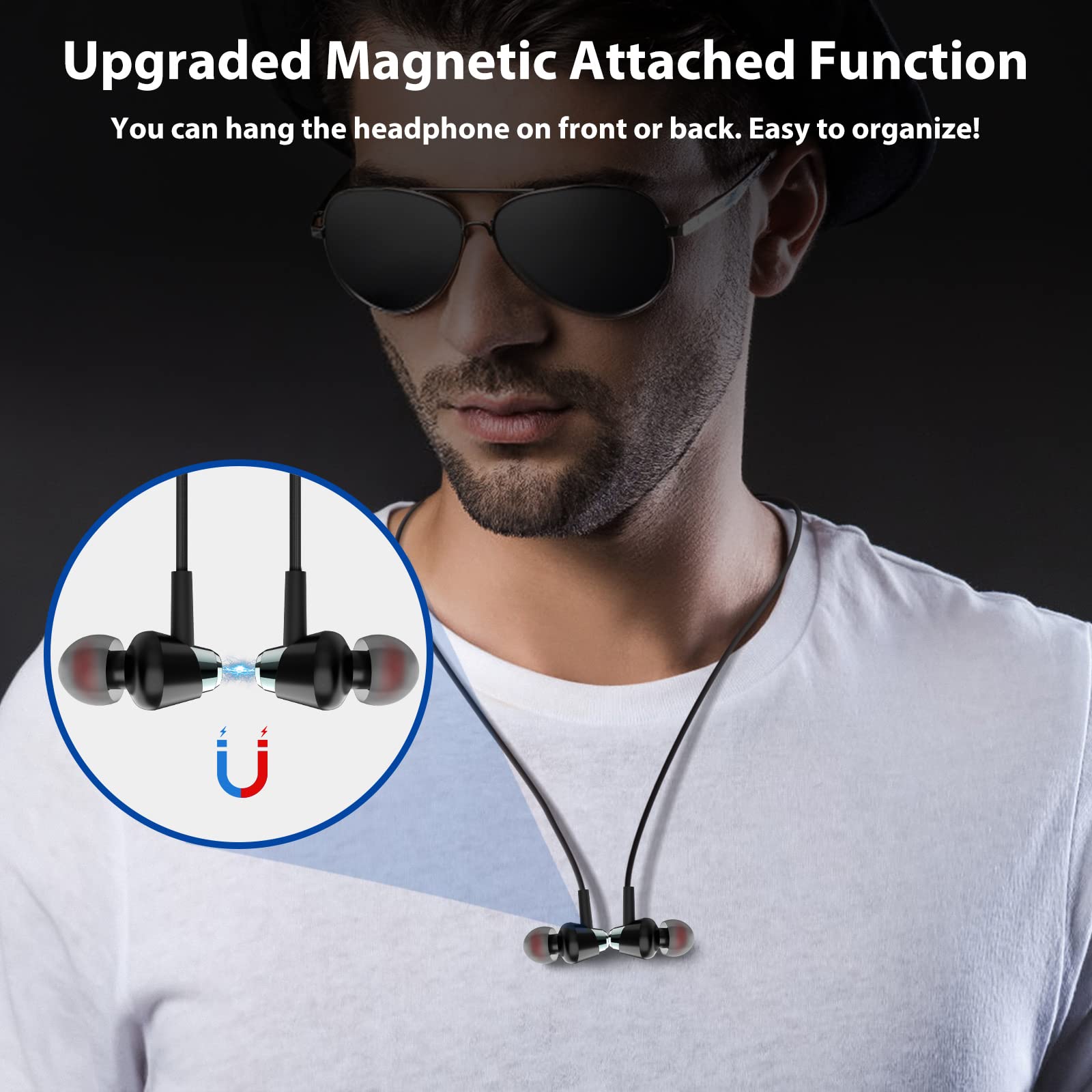 Jiunai USB C Headphones for iPhone 15 Pro, Magnetic Attached in-Ear Stereo Type C HiFi Digital Wired Earbuds with Mic Noise Reduction Earphone for MacBook Samsung Galaxy S23 Z Flip 5 iPad Pixel 8 Pro