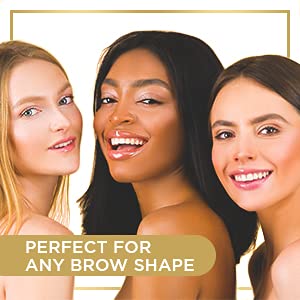 KAPTURED Eyebrow Kit, Professional 8 pc Eyebrow Grooming Kit for Women With Travel Case, Eyebrow Razor, Tweezers, Scissors, Eyebrow Comb and Brush, Brown Eyebrow Pen